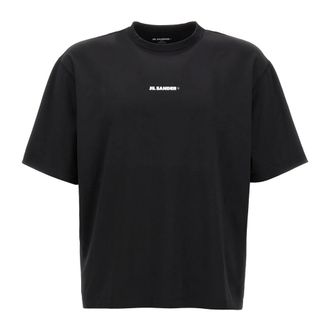 Jil Sander Homme, Tops, Noir, Taille: S T-shirt de protection anti-UV