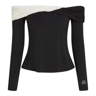 Karl Lagerfeld Off-Shoulder Top - - Tops - Damen - Schwarzk - M