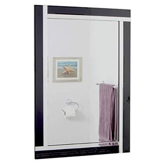 MirrorOutlet Venezianischer Wandspiegel, abgeschr&auml;gt, 68 x 58 cm, Rahmenlos