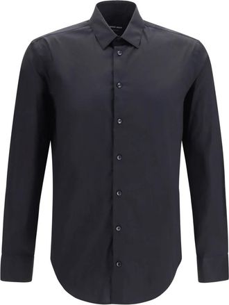 Giorgio Armani Das Hemd Slim Fit - - Shirts - Herren - Schwarzk - XL