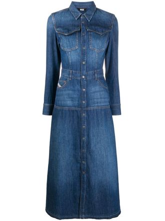 Diesel robe-chemise en jean - Bleu
