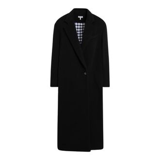 Loewe Manteau en Laine et Cachemire - Femme - Manteaux - Noir - Taille: 36 FR