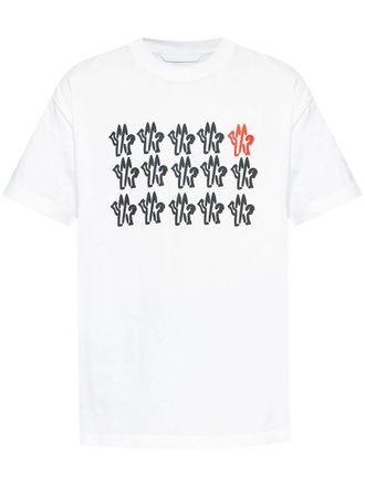 Moncler t-shirt &agrave; logo imprim&eacute; - Blanc