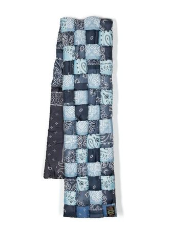 KAPITAL écharpe à imprimé bandana - Bleu