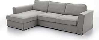 Atlantic Home Collection ATLANTIC home collection Polsterecke im Landhausstil Vintage, Ecke Links, 286/131/84 cm, Grau