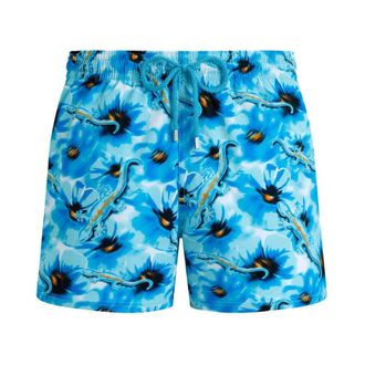 Vilebrequin Stretch Short Swim Trunks Poppies and Geckos - - Swimwear - Herren - Blau - 3XL