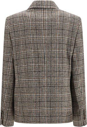 Brunello Cucinelli Alpaca-Wool Check Blazer - Multicolor