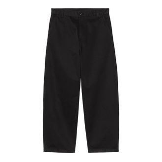 Carhartt Work in Progress Schwarze Baumwollhose mit Rei&szlig;verschluss - - Trousers - Herren - Schwarzk - M