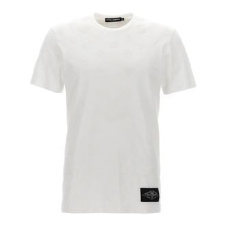 Dolce & Gabbana L&auml;ssiges Baumwoll-T-Shirt f&uuml;r M&auml;nner - - Tops - Herren - Wei&szlig; - XS