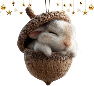 Generic Weihnachtsbaum-Tierdekoration - Flacher Acryl-Anh&auml;nger, H&auml;ngender Weihnachtsschmuck, Farbenfrohes Feiertagsdesign, Leichtes, Langlebiges Handwerk | Id