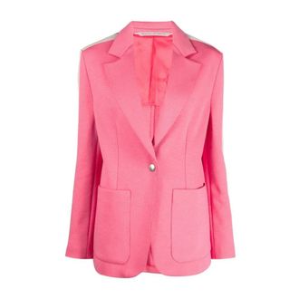 Palm Angels Baumwollblazer mit gestreiften &Auml;rmeln - - Jackets - Damen - Rosa - M
