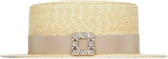 Roger Vivier TRES Panama Hat - Beige