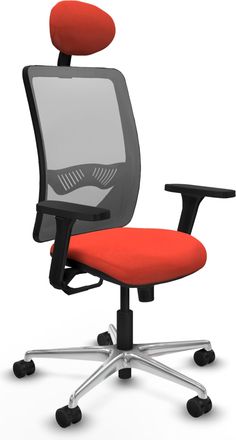 Piqueras y Crespo H&ouml;henverstellbarer Stuhl Zulema mit 3D-Armlehnen, h&ouml;henverstellbarer Lendenwirbelst&uuml;tze und festem Kopfteil, ausgestattet mit Sincro 3 Positionen und 