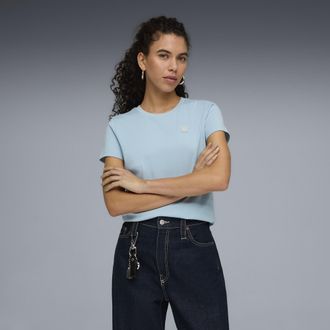 Puma Essentials Elevated T-Shirt Damen, Kleidung, Blau, XL