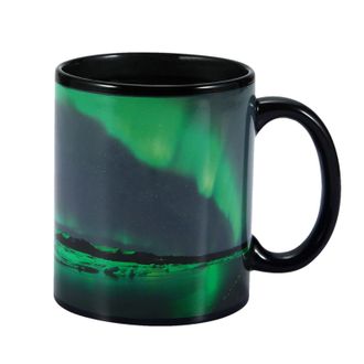 Generico Farbwechsel-Tasse aus Keramik, die W&auml;rme enth&uuml;llt, magische Farbe, Kaffeetasse mit Thermowechsel, Tasse mit Nordlichter-Motiv, Farbwechsel-Tasse, f&uuml;r 