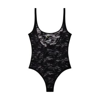 Diesel Femme, Tops, Noir, Taille: 38 FR Body Top en dentelle transparente