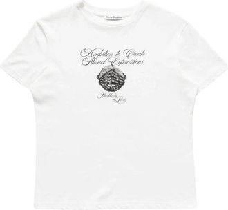 Acne Studios T-shirt en jersey graphique - Femme - Tops - Blanc - Taille: 42 FR