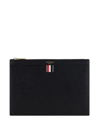 Thom Browne petit &eacute;tui pour tablette zipp&eacute; - Noir