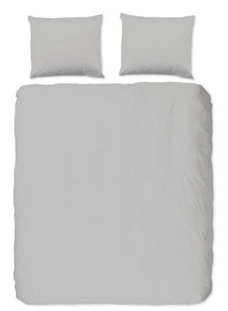 Good Morning Baumwoll-Bettbezug (240 x 220 cm) (kein Bügeln), Hellgrau