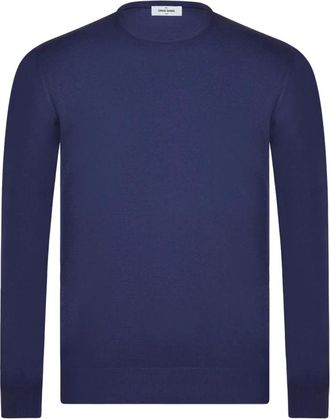 Gran Sasso Homme, Pulls, Bleu, Taille: M Maille Ras du Cou