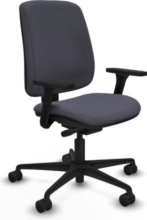 Piqueras y Crespo Alares B&uuml;rostuhl mit 3D-Armlehnen, ausgestattet mit Syncro/Traslack und Schaumstoff, Dunkelgrau