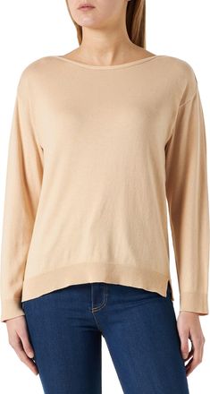 Benetton Damen BOOTSTRIKOT M/L 103CD102L SC Boat LANGARMTRIKOT, Beige 0B9, XS
