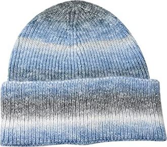 Generic Bonnet thermique en tricot unisexe avec doublure bross&eacute;e - Chapeau dhiver d&eacute;contract&eacute; pour homme, bleu, Taille unique