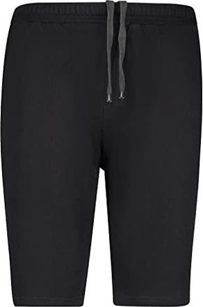 Adamo Pantalon de jogging court bleu marine grande taille 14XL, Noir, 4XL grande taille