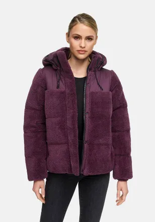 Marikoo Winterjacke Kaguraa warme Teddyfell Sherpa Jacke