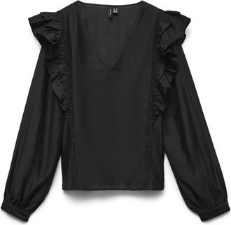 Vero Moda Vmbliss L/S Detail Frill Top WVN
