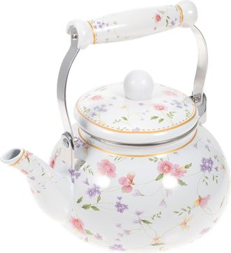 DOITOOL Emaille-Teekessel 2,5 l Vintage Floral Teakessel f&uuml;r Herd, bunter Wasser-Teekessel, Emaille auf Stahl- mit Filter und Herd Teekessel f&uuml;r hei&szlig;es Wasser
