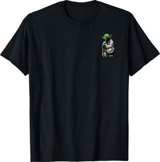 Star Wars Yoda Sitting Pocket Logo T-Shirt