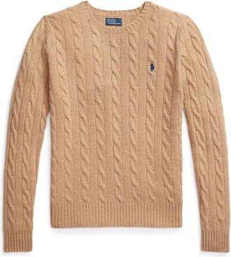 Polo Ralph Lauren Femme, Pulls, Beige, Taille: 46 FR Vesta Maille Ras du Cou