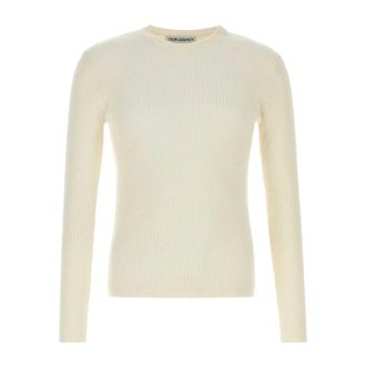 Our Legacy Compact Rundhals - - Knitwear - Herren - Wei&szlig; - XL
