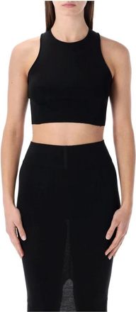 Rick Owens Femme, Tops, Noir, Taille: 40 FR Cropped Tank Top