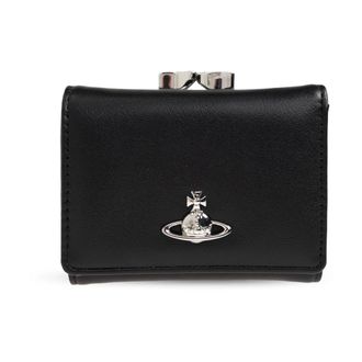 Vivienne Westwood Femme, Accessoires, Noir, Taille: ONE Size Small Frame Wallet