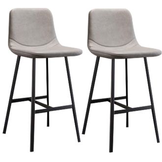 Generic 26/30 Barhocker, Barhocker aus PU-Leder in Tresenh&ouml;he mit R&uuml;cken- und Fu&szlig;st&uuml;tze, ideal f&uuml;r ESS- und Wohnzimmer, 136 kg