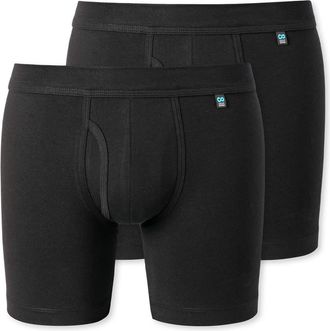 Schiesser Long Life Cotton - Cyclist Shorts - 172472-2er Spar-Pack (8 Schwarz)