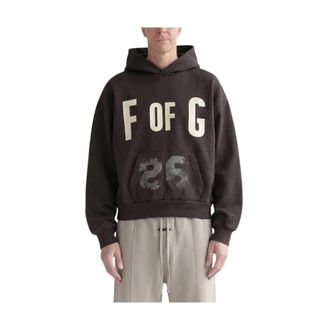 Fear of God Klassischer Half-Raglan-Hoodie mit Tasche - - Sweatshirts & Hoodies - Herren - Braun - XL