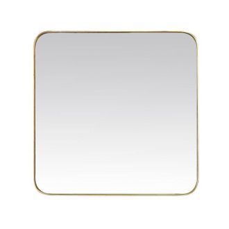 Emde Emde - Miroir carré aux bords arrondis en métal doré 120x120cm