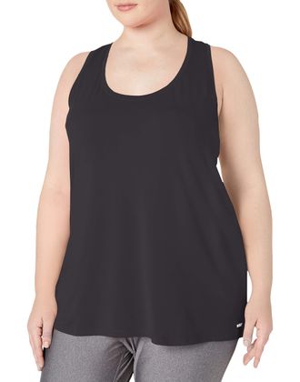 Amazon Essentials Damen Active Quick Dry Tech Stretch Racerback-Tanktop (in Übergröße erhältlich), Schwarz, XXL Große Größen
