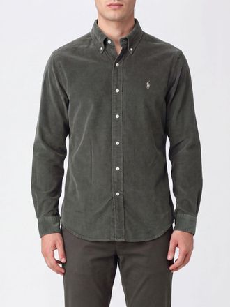 Polo Ralph Lauren Chemise en velours c&ocirc;tel&eacute; avec col boutonn&eacute; et logo