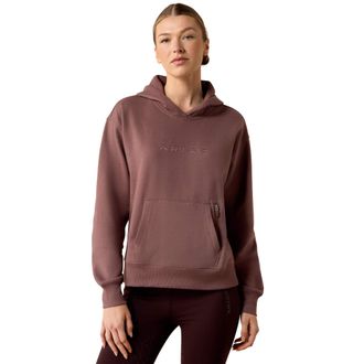 Ariat Womens Martine Hood Sweatshirt Long Sleeve in Peppercorn, Size X-Small, by Ariat