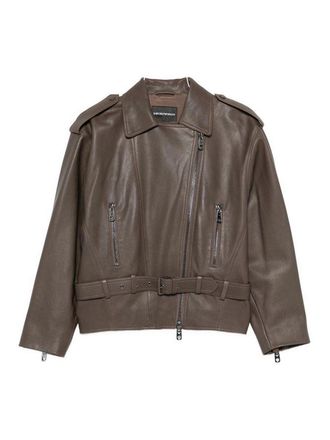 Emporio Armani Blouson En Cuir - Marron