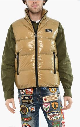 Dsquared2 Rip Stop Check Sleeveless Down Jacket size 46