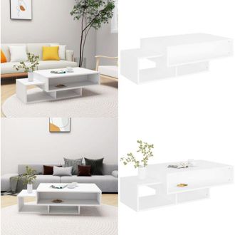 vidaXL Couchtisch Wei&szlig; 105x55x32 cm Holzwerkstoff - Couchtisch - Wohnzimmertisch - Holzt Tisch - Wei&szlig;er Couchtisch - Beistelltisch - Home & Living