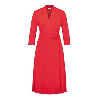 Gerry Weber Femme, Robes, Rouge, Taille: 38 FR Robe Style Portefeuille avec D&eacute;tails &Eacute;l&eacute;gants