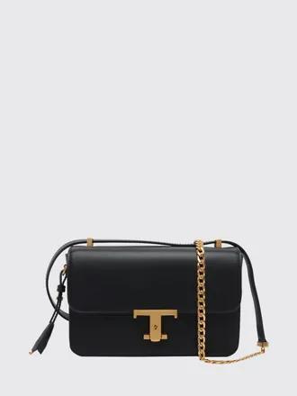 Tod's Mini sac &agrave; bandouli&egrave;re Flap T Timeless en cuir de veau lisse