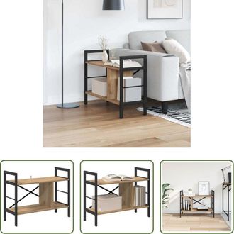 vidaXL vidaXL Industriestil - B&uuml;cherregal Artisan-Eiche 75 x 30 x 58,5 cm Holzwerkstoff