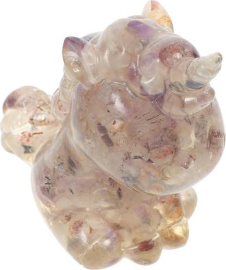 NUOBESTY Kristall Einhorn Figurine Lavendelfarbenes Tier Deko Kompakte Tischdekoration F&uuml;r Wohnzimmer Schlafzimmer B&uuml;ro Geschenk